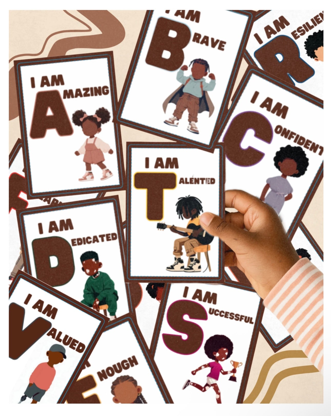 A-Z I See Me Affirmation Cards – Brown Brilliance Collection